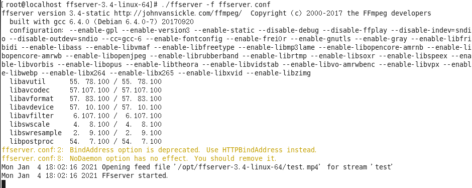 如何使用ffserver搭建一套RTSP流媒体服务器并分发RTSP视频流？_#rtsp