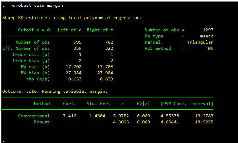 RDD: 断点回归命令rdrobust（附rdbwselect、rdplot）及Stata实现_al