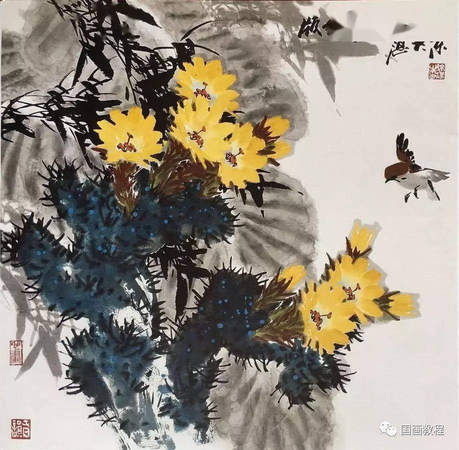 【国画教程】仙人掌画法-搜狐大视野-搜狐新闻