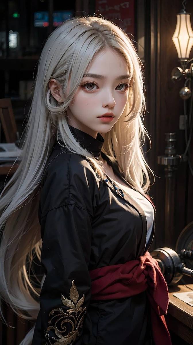 二次元大赏 AI 绘画 性感 发亮 白发美女 -搜狐大视野-搜狐新闻