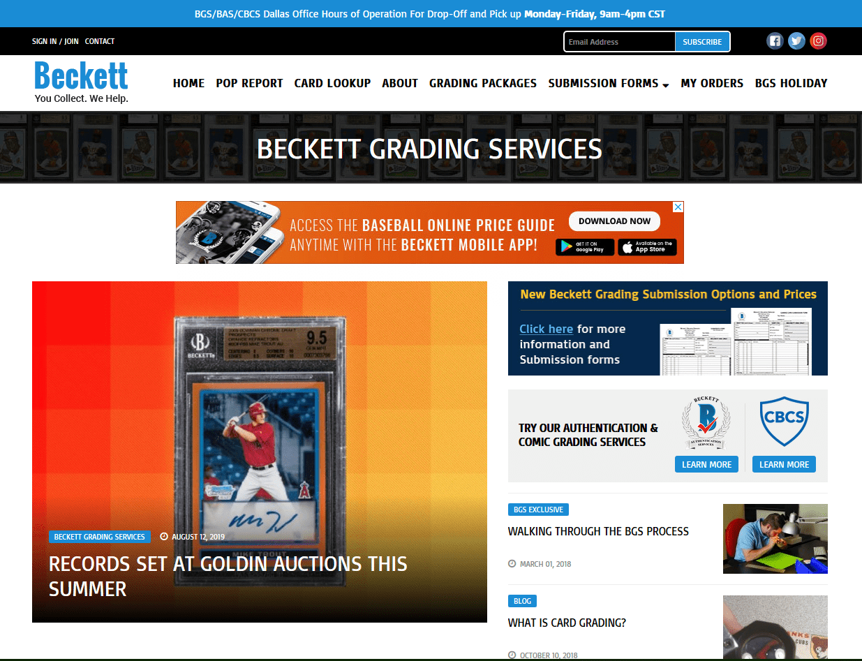 【偶藏精选】签名认证机构简介：Beckett_市场