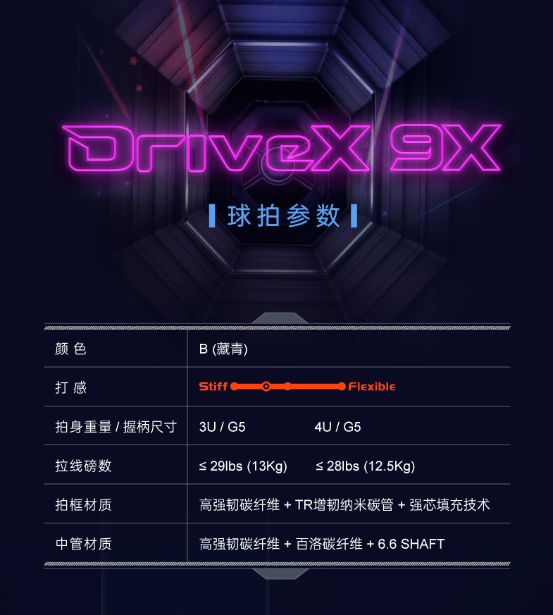 DriveX 9X测评丨球拍界的轿跑，驭9X精准评测_拍子