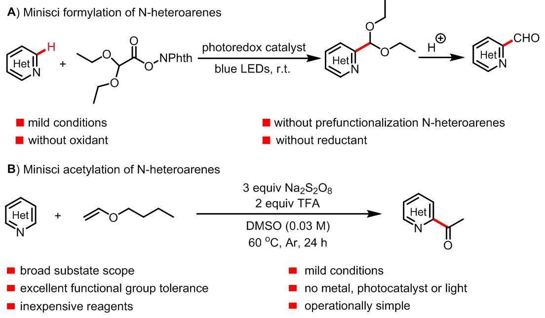 南开大学汪清民课题组Org. Lett.：氮杂芳环的Minisci乙酰基化反应_Chem
