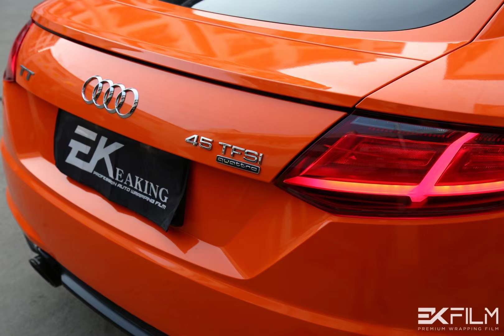 奥迪TT车身贴膜EKFILM-EK改色膜水晶橙_搜狐汽车_搜狐网