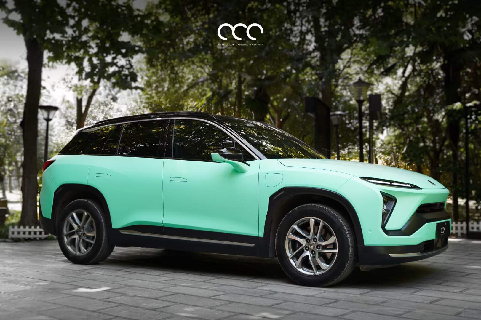 蔚来ES6汽车贴膜漫彩改色膜PET超亚薄荷绿_搜狐汽车_搜狐网