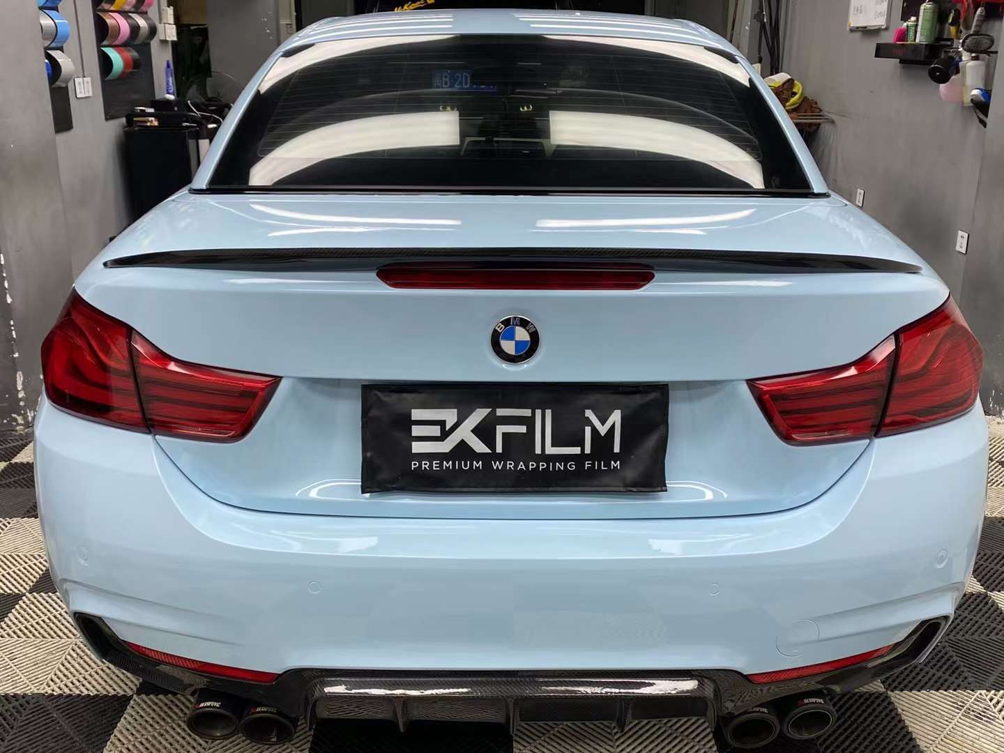 宝马4系汽车贴膜EKFILM-EK改色膜PET冰川蓝_搜狐汽车_搜狐网