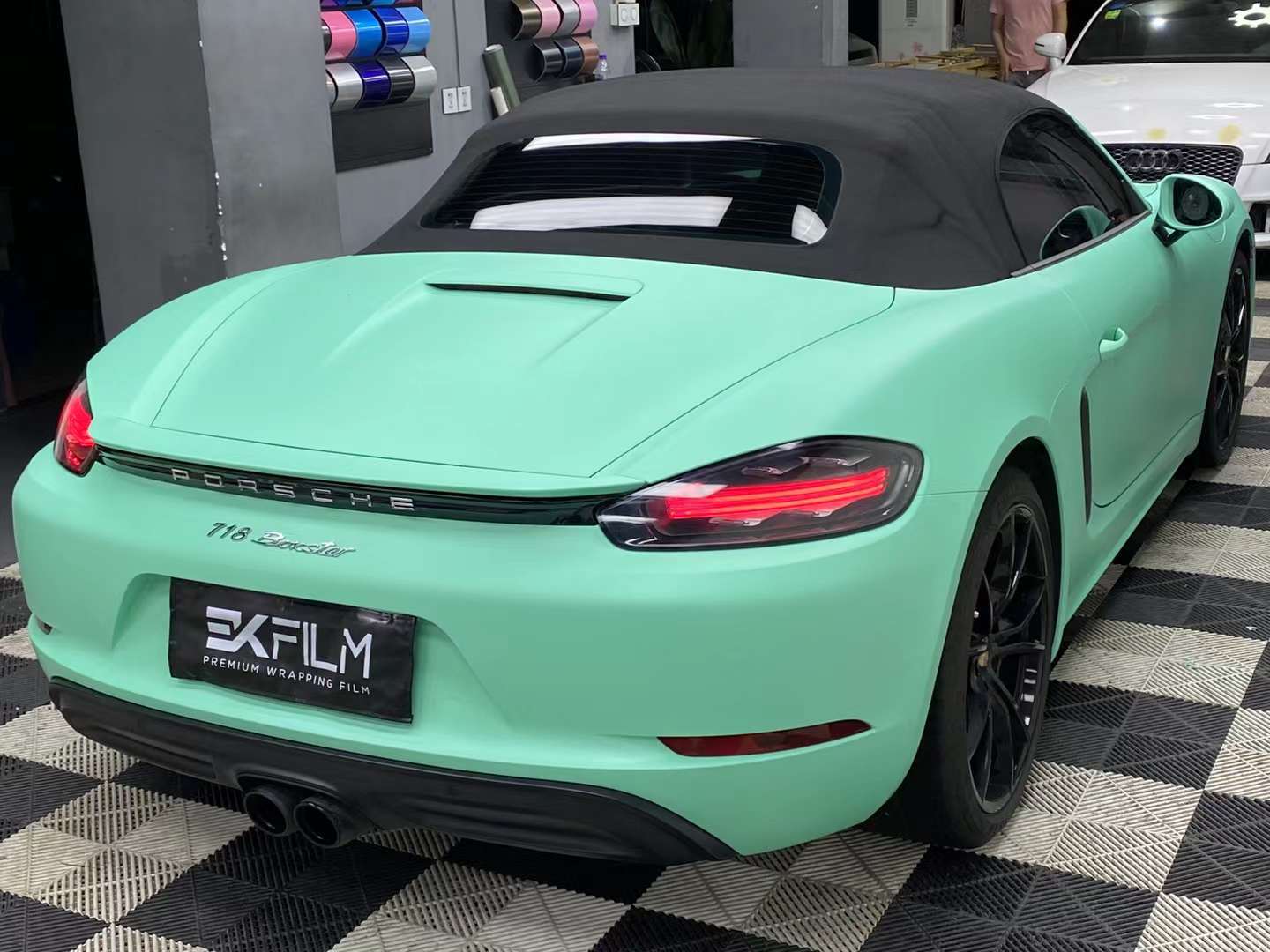 保时捷 718 全车EKFILM-EK改色膜消光蒂芙尼_搜狐汽车_搜狐网