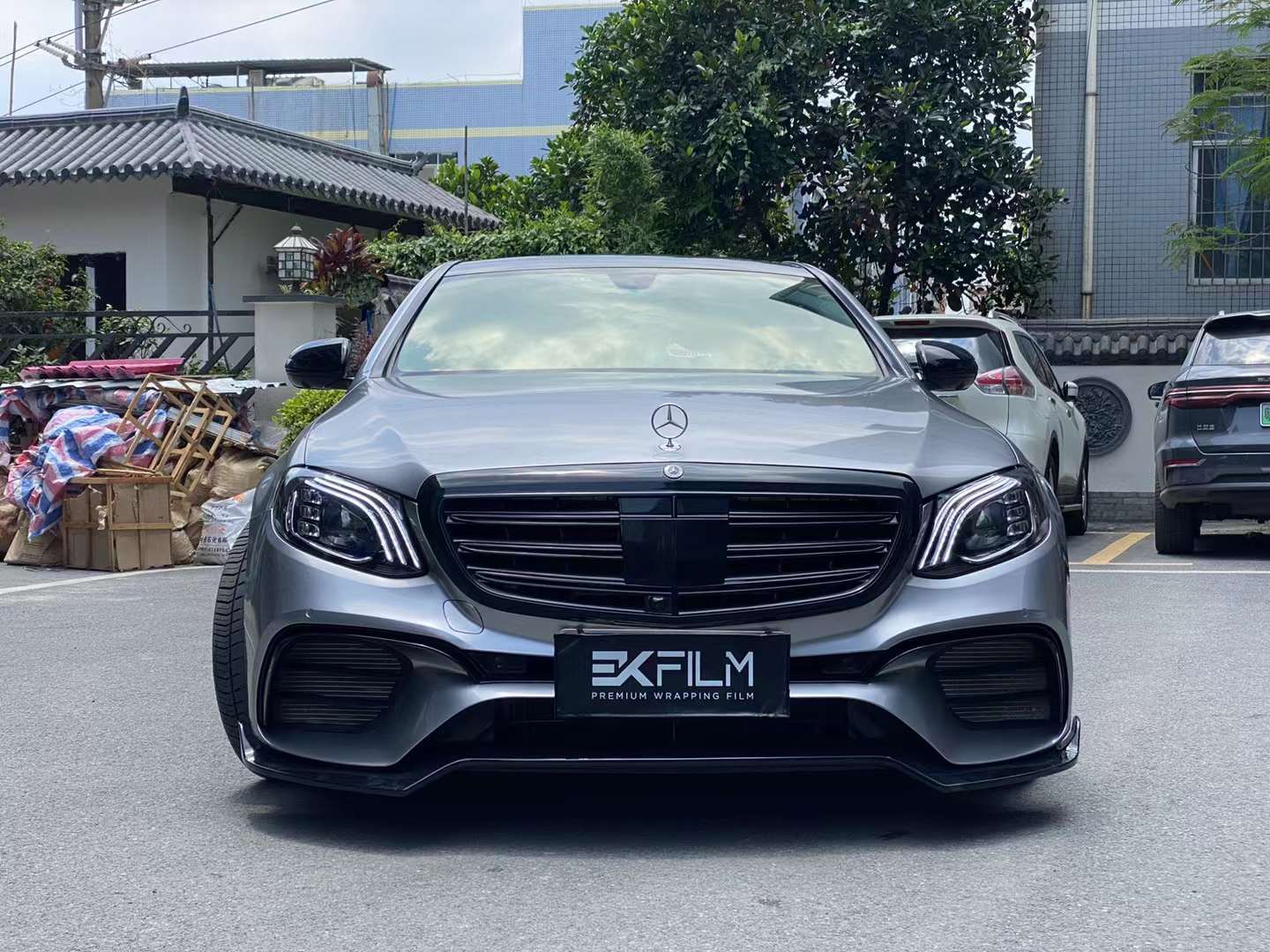 奔驰E全车贴EKFILM-EK改色膜GT银_搜狐汽车_搜狐网