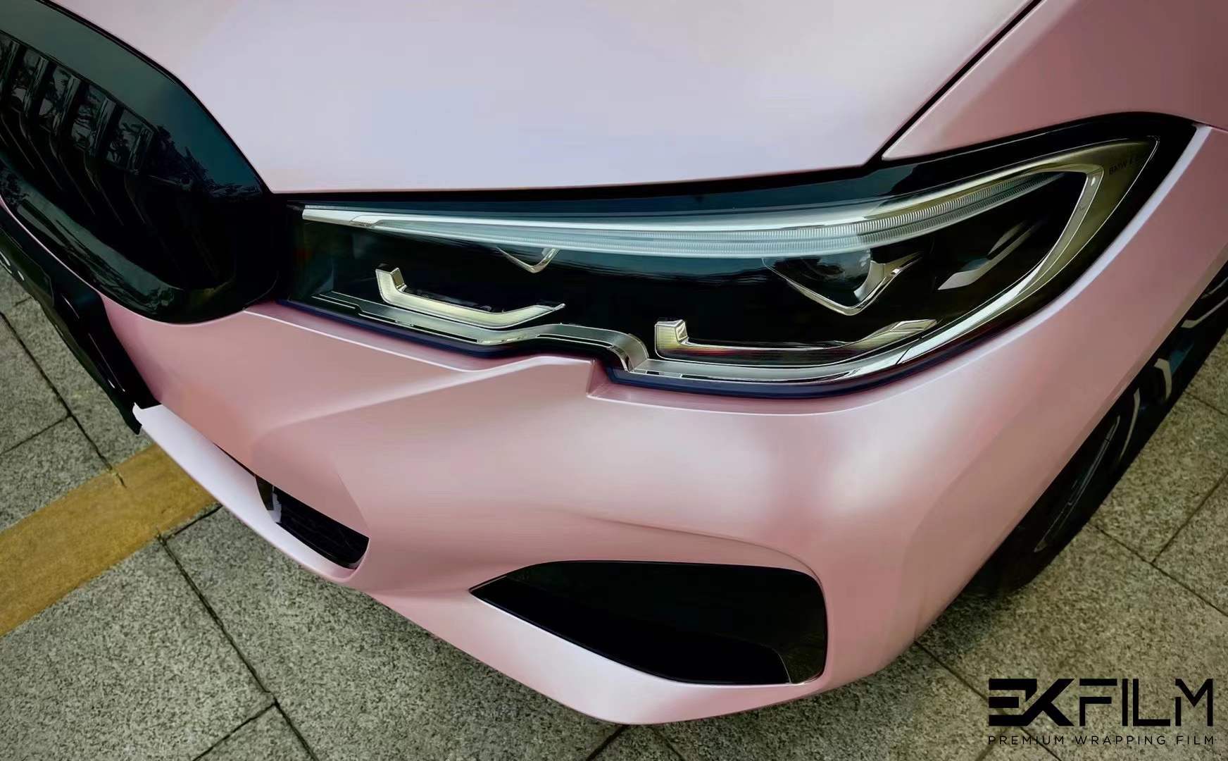 宝马3系全车EKFILM-EK改色膜电光金属樱花粉_搜狐汽车_搜狐网