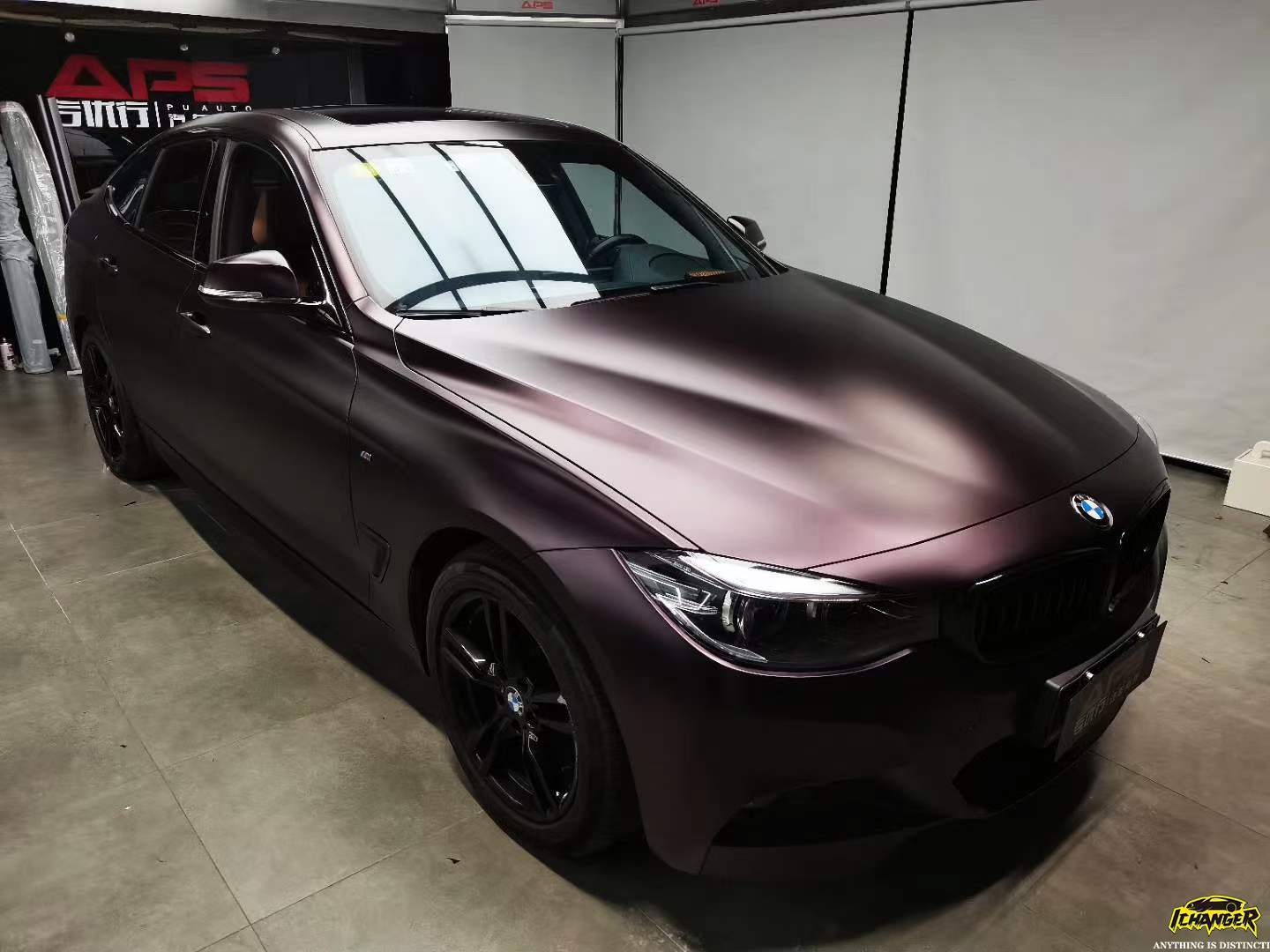 宝马3系GT全车贴膜Ichanger（ICR）改变者改色膜超亚黑幻紫_搜狐汽车_搜狐网