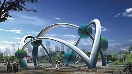 城市形象塑造中的夜间公共艺术景观_家具