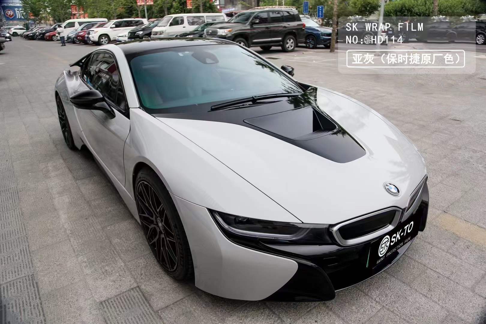 SKTO车身改色膜亚灰（保时捷原厂色）-宝马I8_搜狐汽车_搜狐网