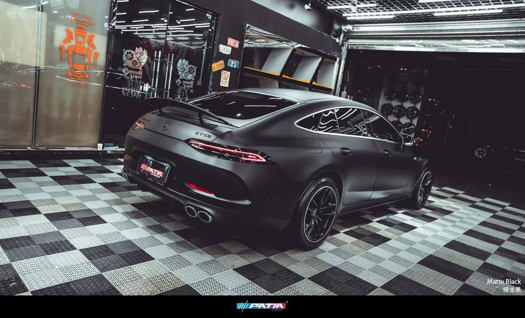 【Matte Black-哑光黑系列】之奔驰 GT53漆面改色_搜狐汽车_搜狐网