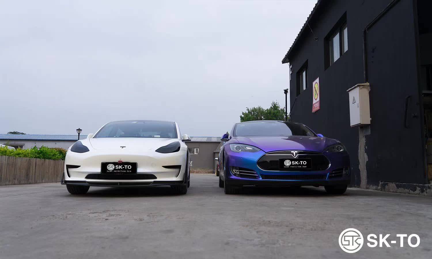 SKTO改色膜—特斯拉model S和特斯拉model 3改色案例_搜狐汽车_搜狐网