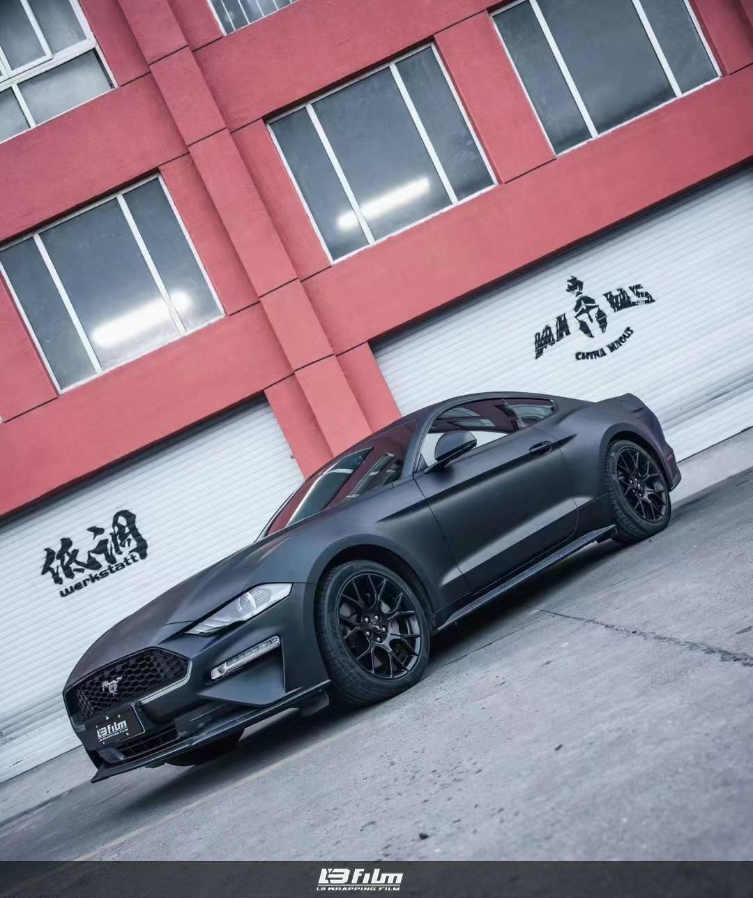 硬汉就要用这个颜色，福特-野马磨砂黑改色膜（LB FILM）_搜狐汽车_搜狐网