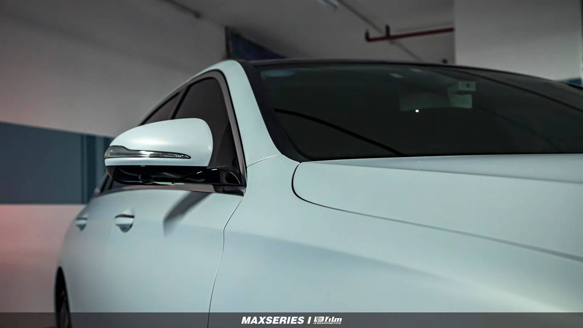 LBFILM改色膜案例：奔驰e300L消光皓月白_搜狐汽车_搜狐网