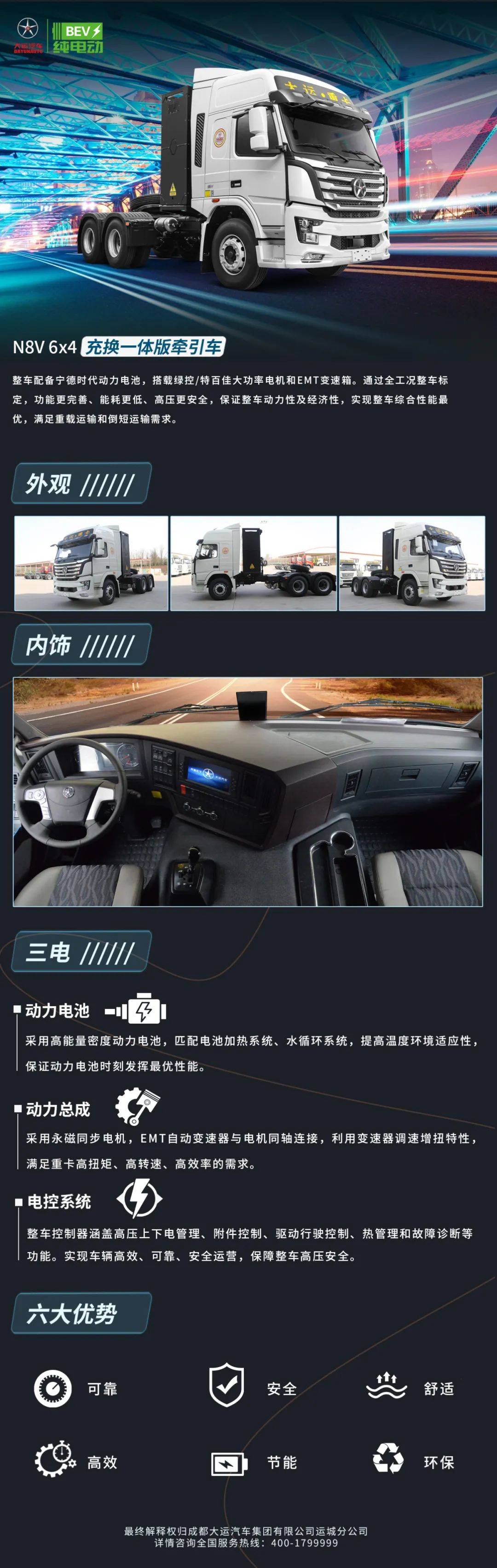N8V 6×4充换一体版牵引车_搜狐汽车_搜狐网