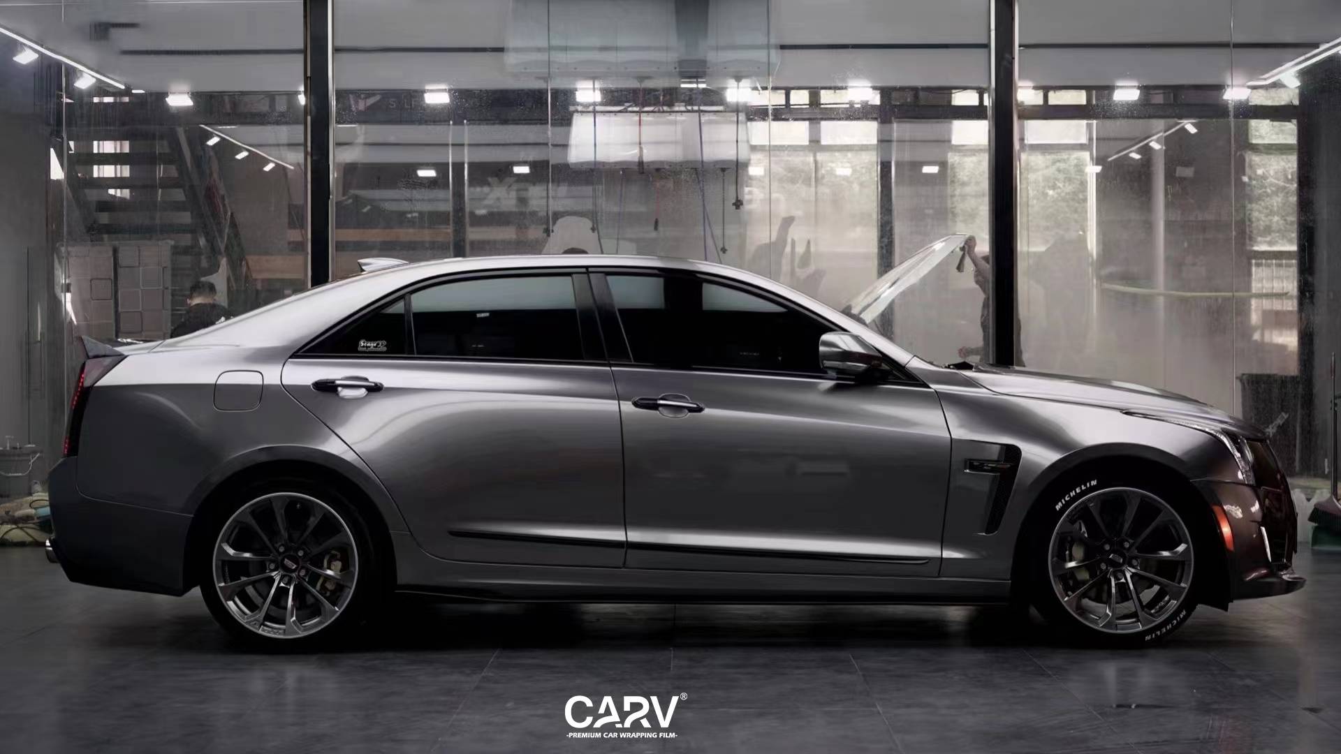 凯迪拉克ATSL卡孚改色膜白金液态金属银_搜狐汽车_搜狐网