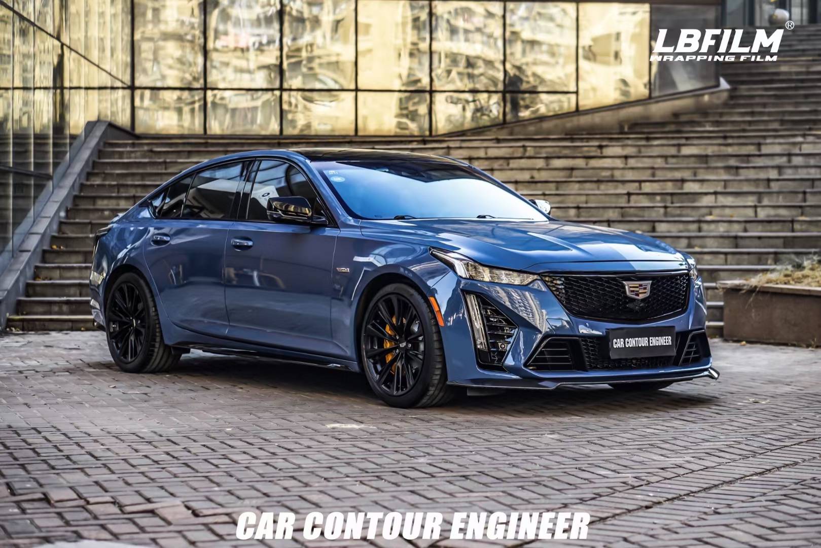 凯迪拉克CT5-LB改色膜原厂漆海王星蓝，蓝得动人心魄_搜狐汽车_搜狐网