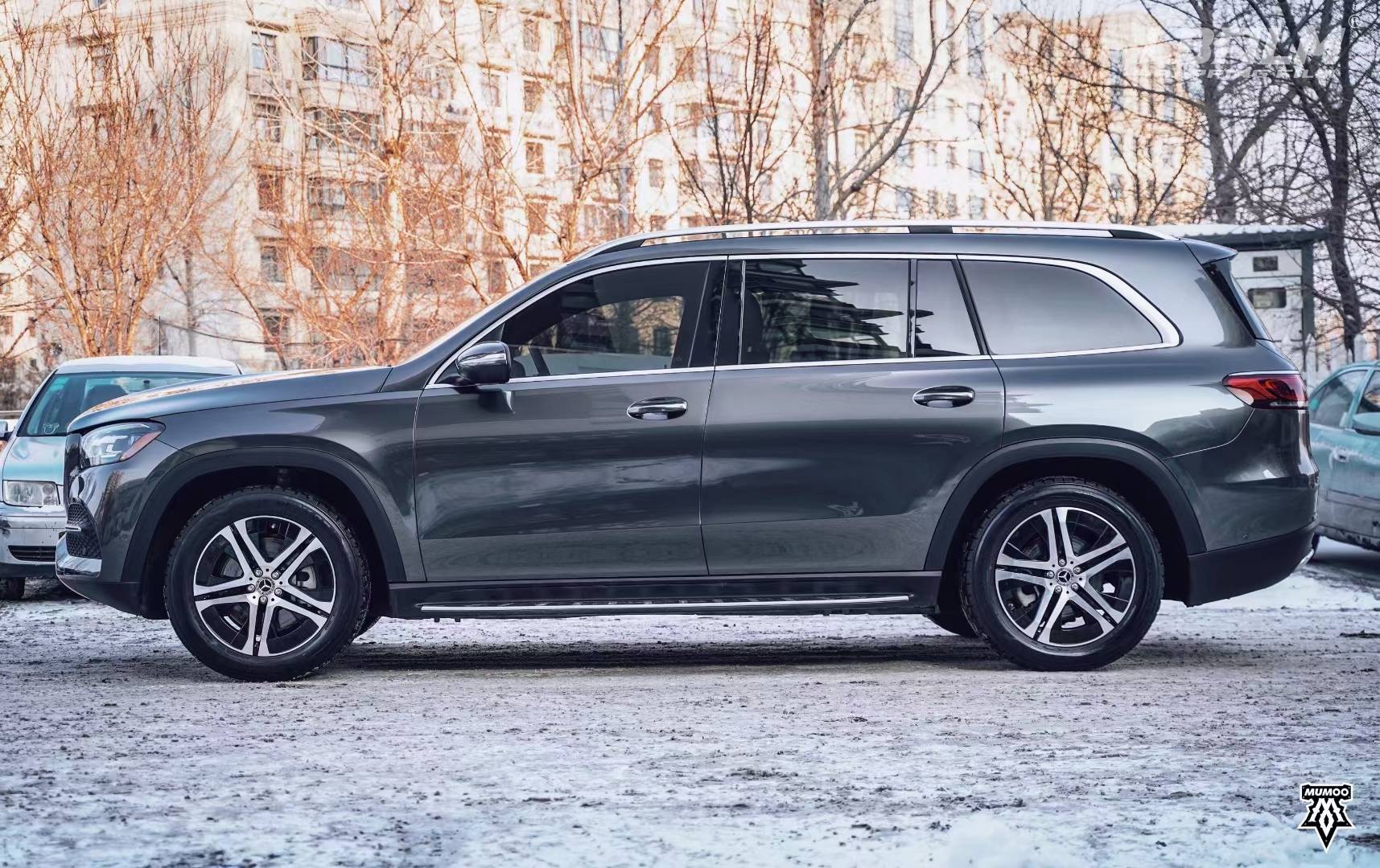 奔驰GLS450-LB改色膜液态金属深邃灰，冷硬不失内涵_搜狐汽车_搜狐网