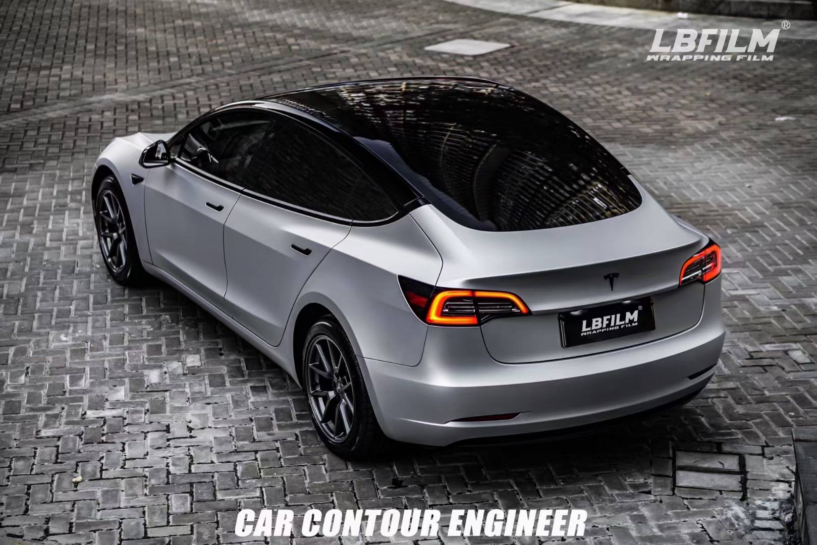 特斯拉model3-LB改色膜消光铝水银，恰到好处的简约色彩_搜狐汽车_搜狐网