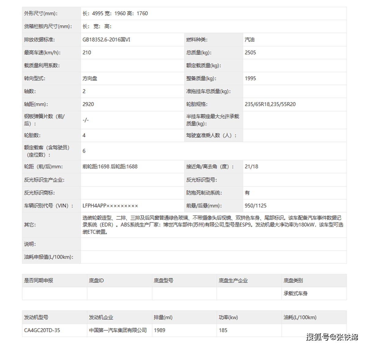 红旗HS6实车曝光，外观很霸气，5/6/7座布局，搭载2.0T动力_搜狐汽车_搜狐网