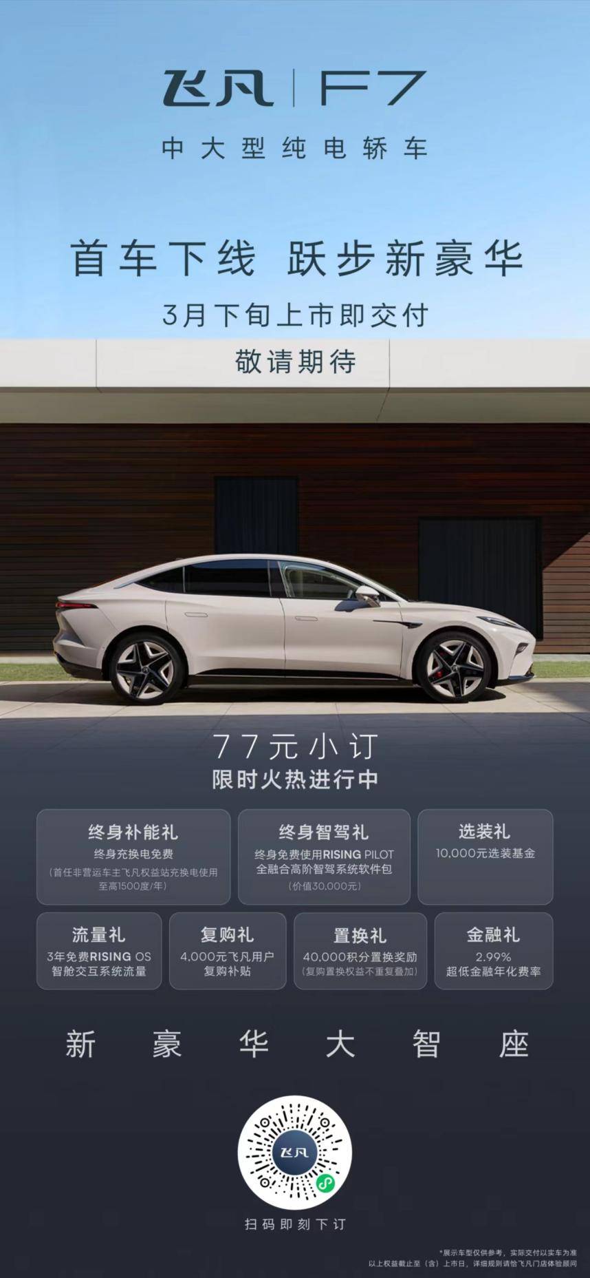 F7销量目标超越ET5，飞凡F7“非凡”续航最高666km 3月底上市即交付_搜狐汽车_搜狐网