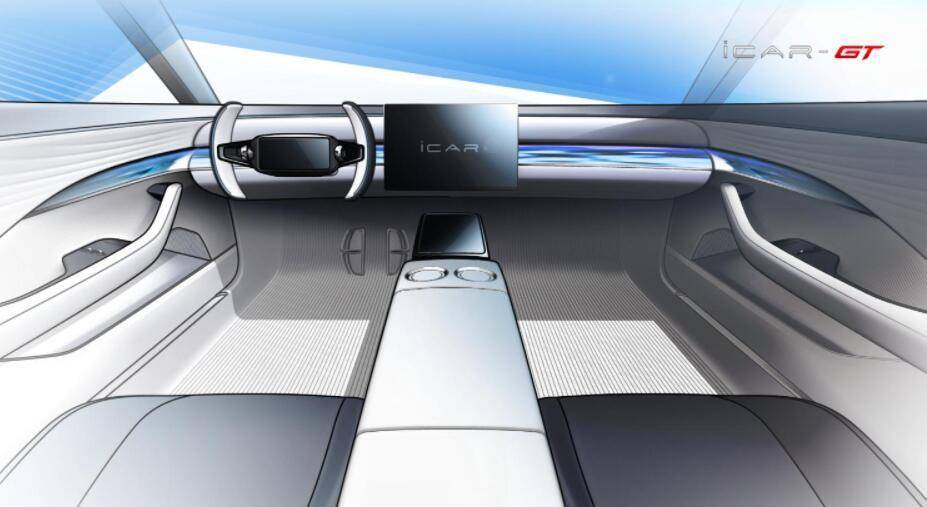 双门四座+括号方向盘！4月亮相，奇瑞iCAR GT跑车内饰设计图发布_搜狐汽车_搜狐网