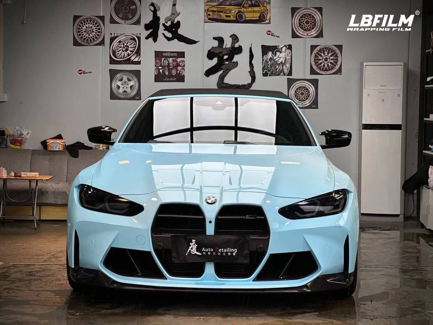 宝马M4-LB改色膜超亮大学蓝，贵族气息逼人_搜狐汽车_搜狐网