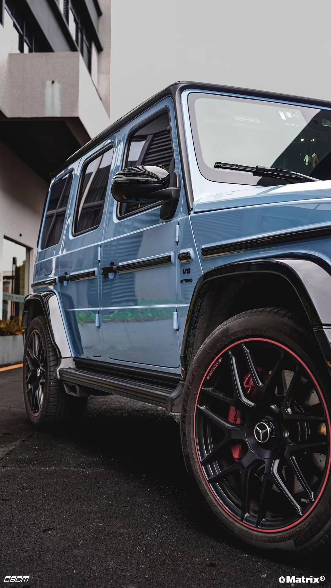 奔驰G63-Matrix改色膜瓷器蓝，拥有着瓷器般的光亮质感_搜狐汽车_搜狐网