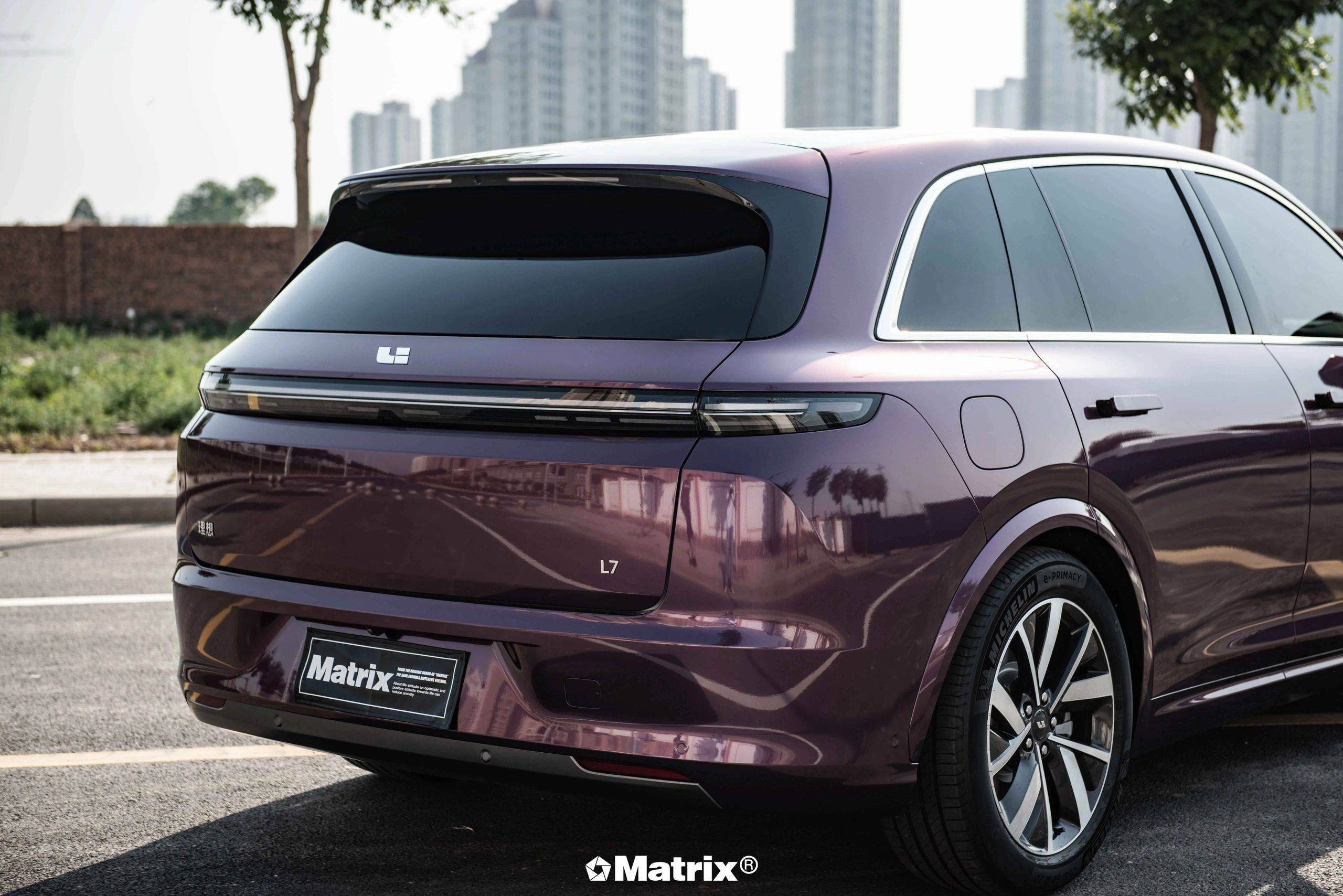 理想L7-Matrix矩阵改色膜理想的紫，独特的珍珠漆质感_搜狐汽车_搜狐网