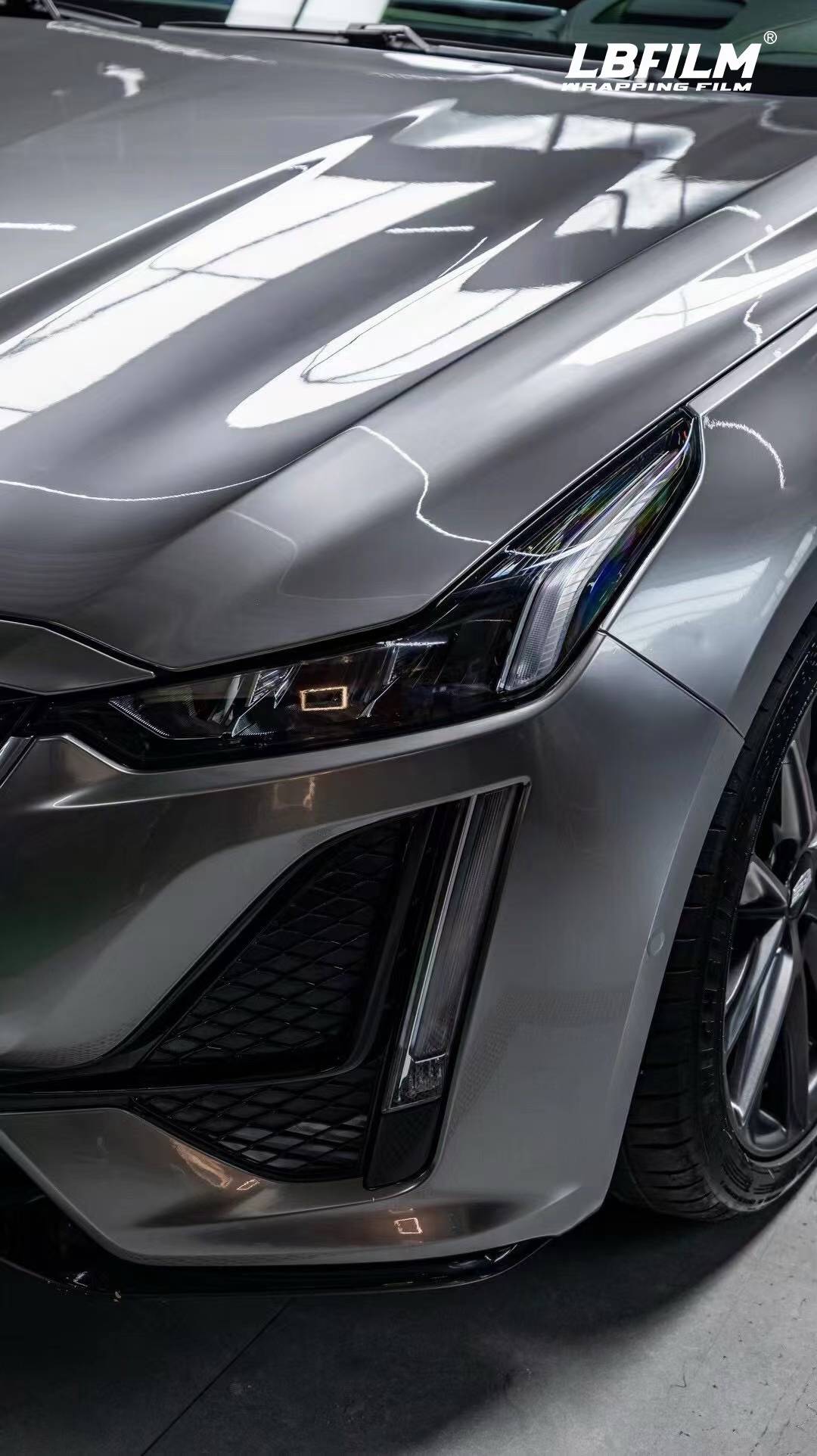 凯迪拉克CT5-LB改色膜液态金属银，一种高级亮眼的颜色_搜狐汽车_搜狐网