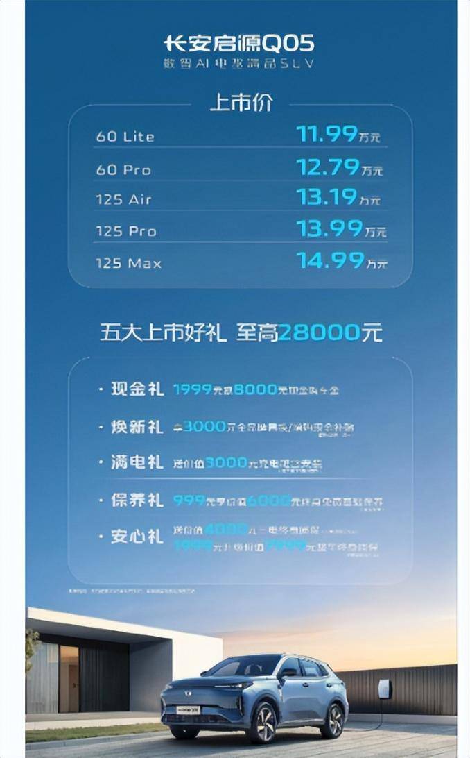 长安启源Q05上市，售价11.99万元起，A07纯电新车型上市_搜狐汽车_搜狐网