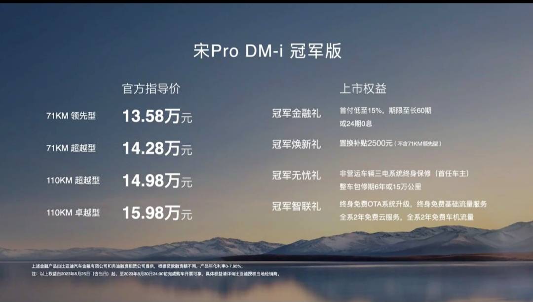比亚迪最冠军的冠军版宋pro dm-i冠军版正式上市了！_搜狐汽车_搜狐网