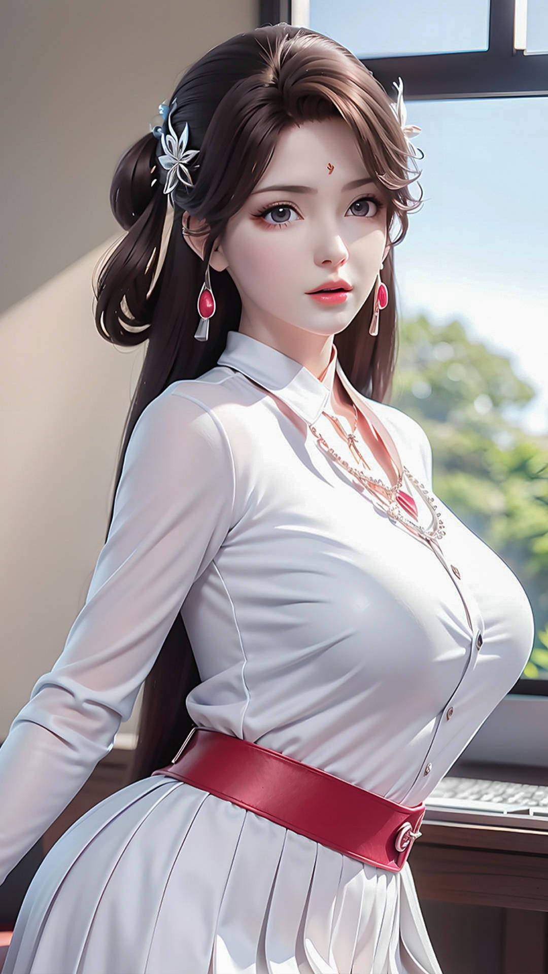 国漫女神|《完美世界》火灵儿ai全屏高清手机壁纸 搜狐大视野 搜狐新闻