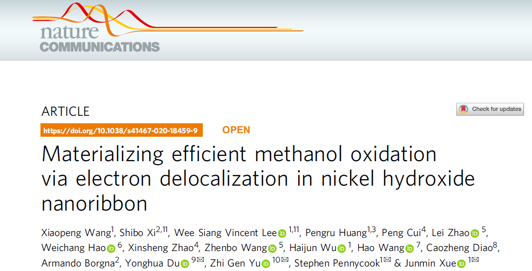 Nature子刊：配位“你4我6”，氢氧化镍如何在甲醇燃料电池中显身手！_催化剂