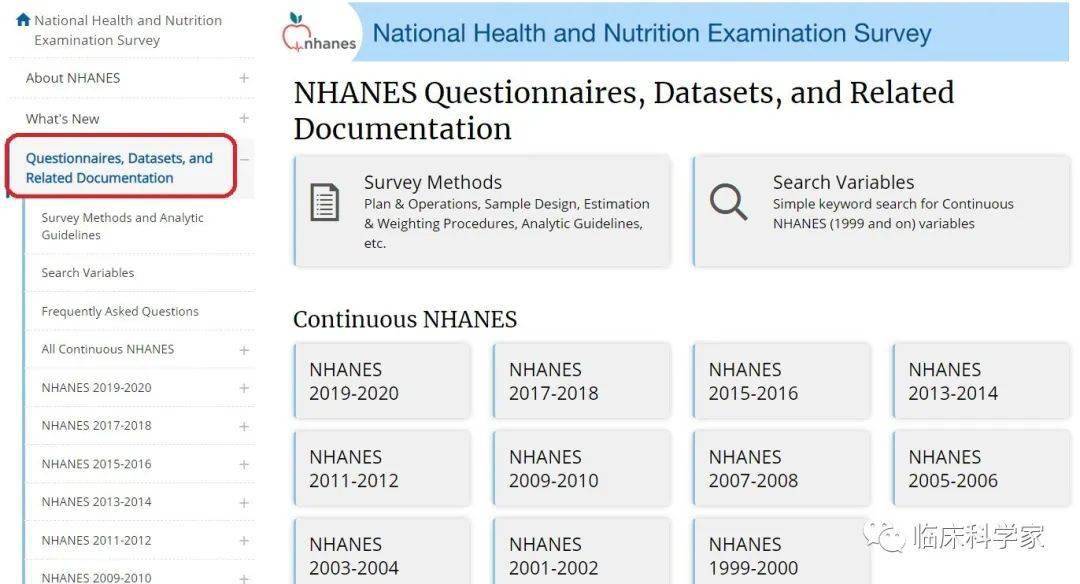 NHANES专题|NHANES数据库使用手册_文件