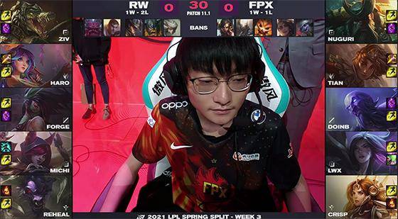 LOL：FPX 2:0轻松击败RW，Lwx拿下新赛季首个五杀_岩雀