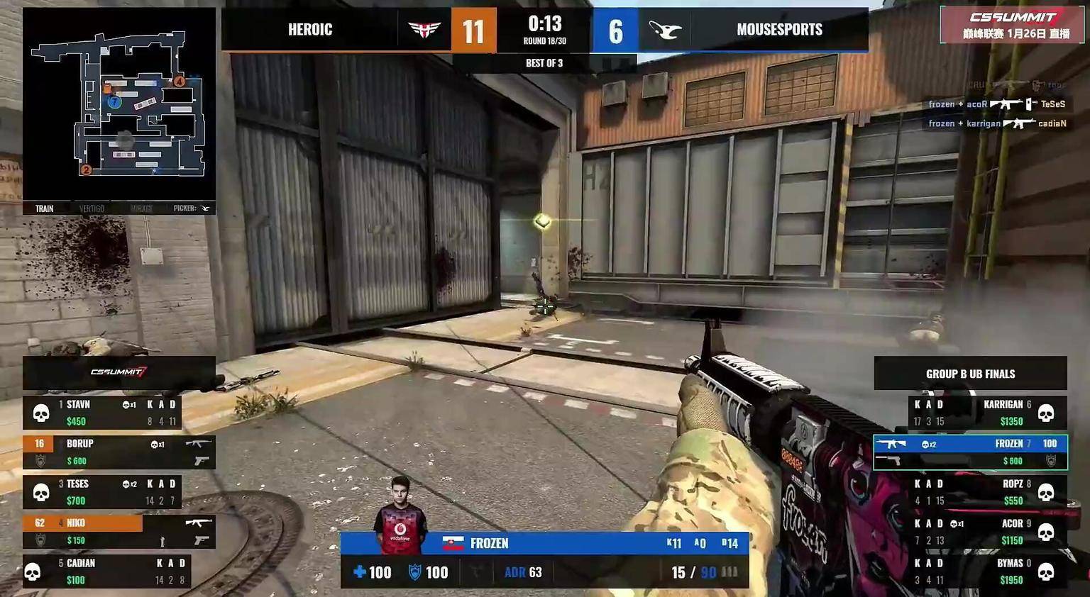 cs_summit7：mouz双图直落Heroic晋级淘汰赛_ropz