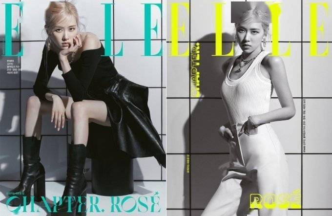 ROSÉ，《ELLE》封面公开...展现耀眼的存在感_白色