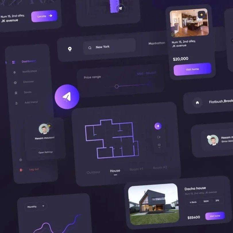 设计灵感 :12 组 UI 组件的设计风格_by 设计灵感 :12 组 UI 组件的设计风格_by