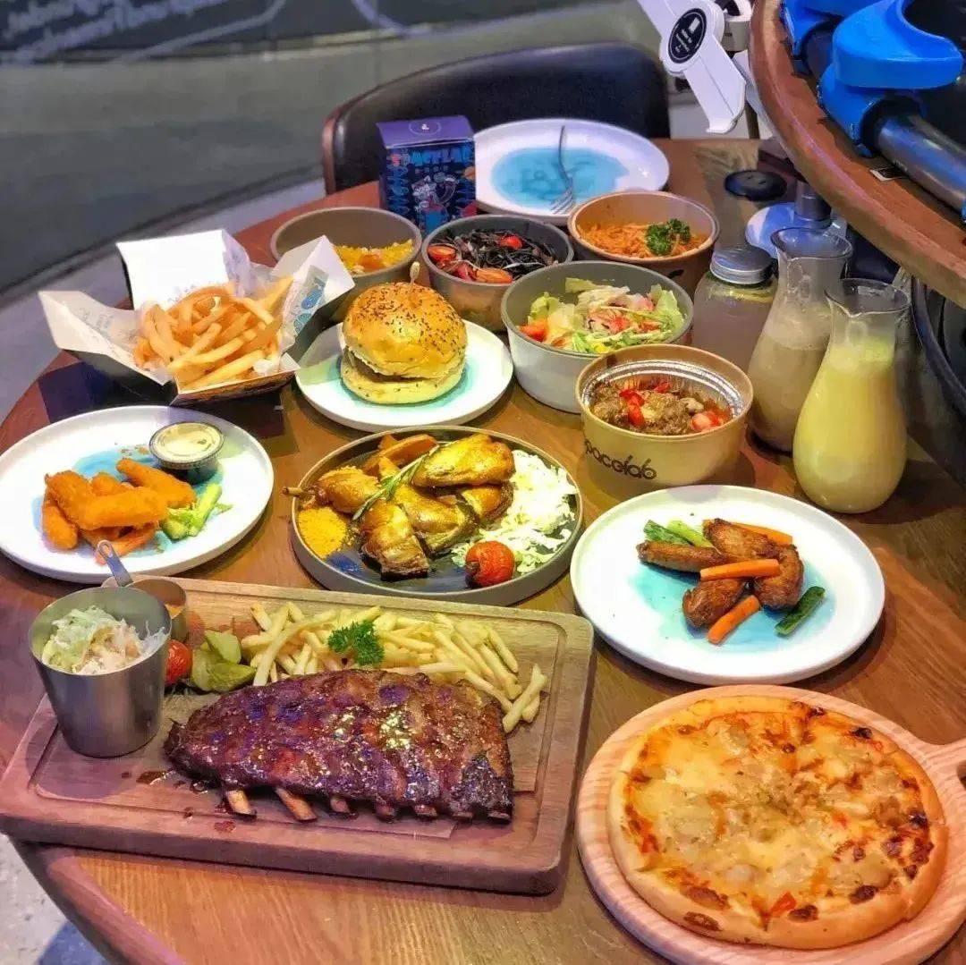 【SPACELAB失重餐厅·无需预约·壹方城店】“黑科技”失重餐厅来啦！168元享门市价366元双人套餐~招牌主菜(3选1) …_图片