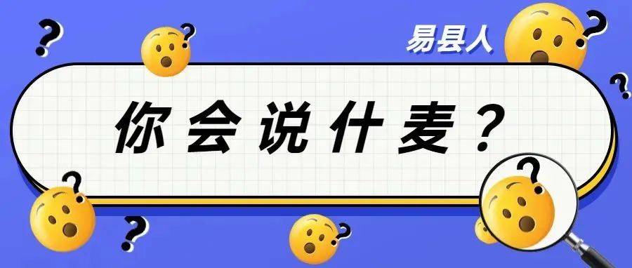 一句话证明你是易县滴,你会说什麦?上春大赛篇文章