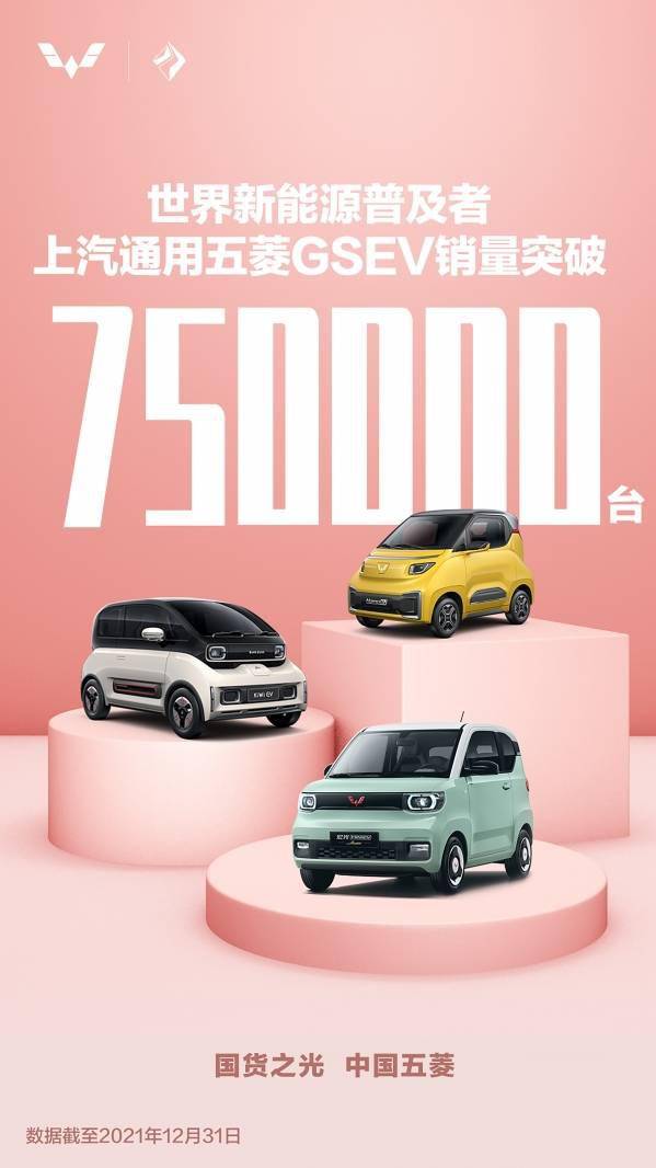 五菱GSEV系列累计销量破75万！宏光MINIEV功不可没_搜狐汽车_搜狐网