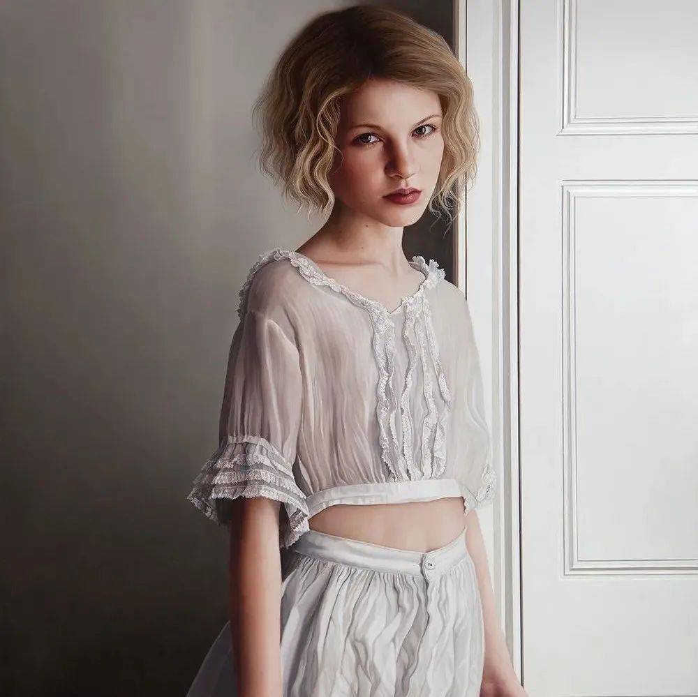 英国现实主义女画家玛丽 ·安塞尔的写实女性油画作品欣赏！_艺术_Ansell_Jane