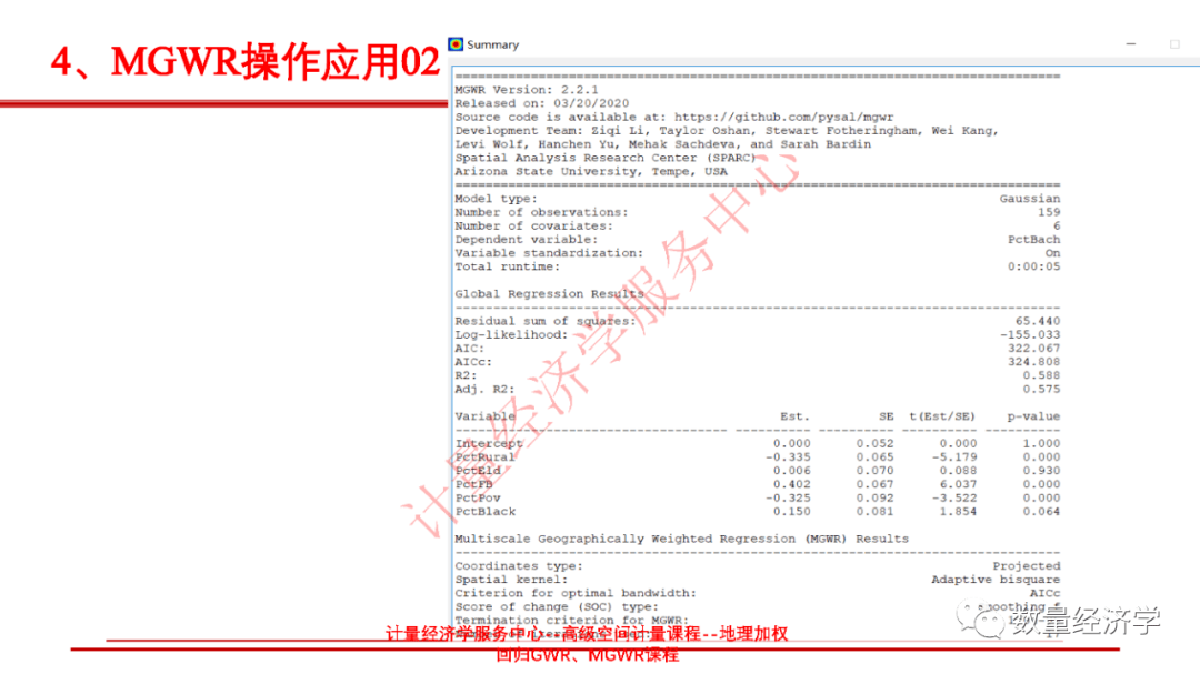 地理加权回归GWR、MGWR操作应用PPT_空间_计量经济学_方法