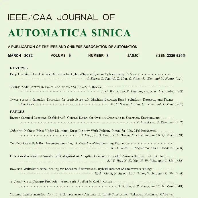 【CAA期刊】IEEE/CAA JAS 第9卷 第3期_Deakin_cyber_Provide