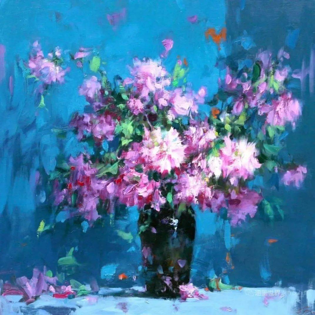 大而自发的笔触和有趣的纹理，所带来的抽象之美_画布_Lee_Ning