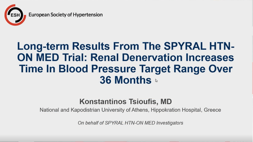 ESH 2022｜LBs Ⅱ：RDN的降压疗效、PKD1基因与心血管疾病的关系、SPYRAL HTN-ON MED研究等精彩内容_患者_治疗_药物