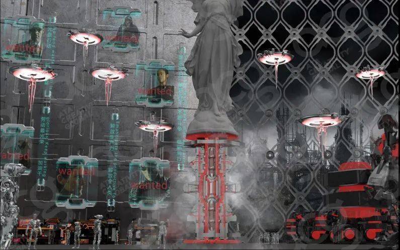 作品集|UCL、AA优秀作品集，赛博朋克风格叙事性作品《城墙城市》_建筑_Tschumi_空间